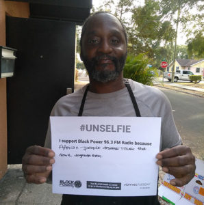 Spread the Word - Take and Share an #Unselfie - Black Power 96.3 LPFM