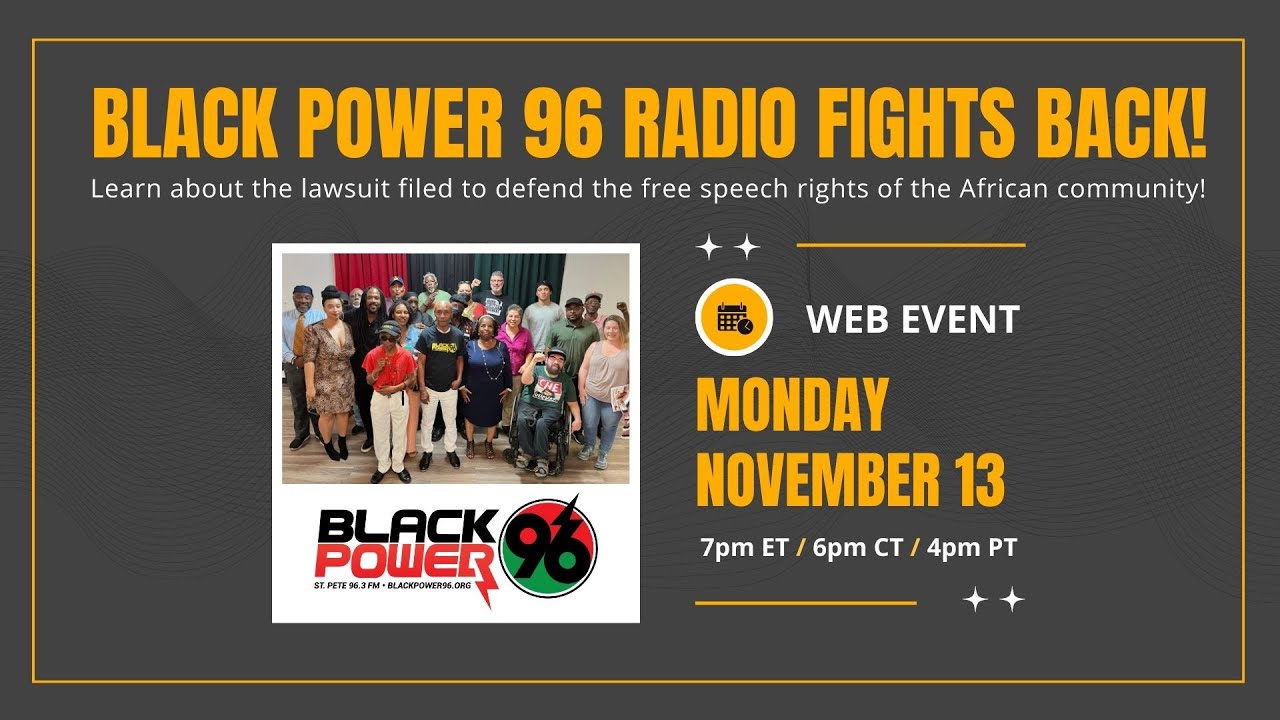 Web Event: Black Power Radio Fights Back! - Black Power 96.3 LPFM